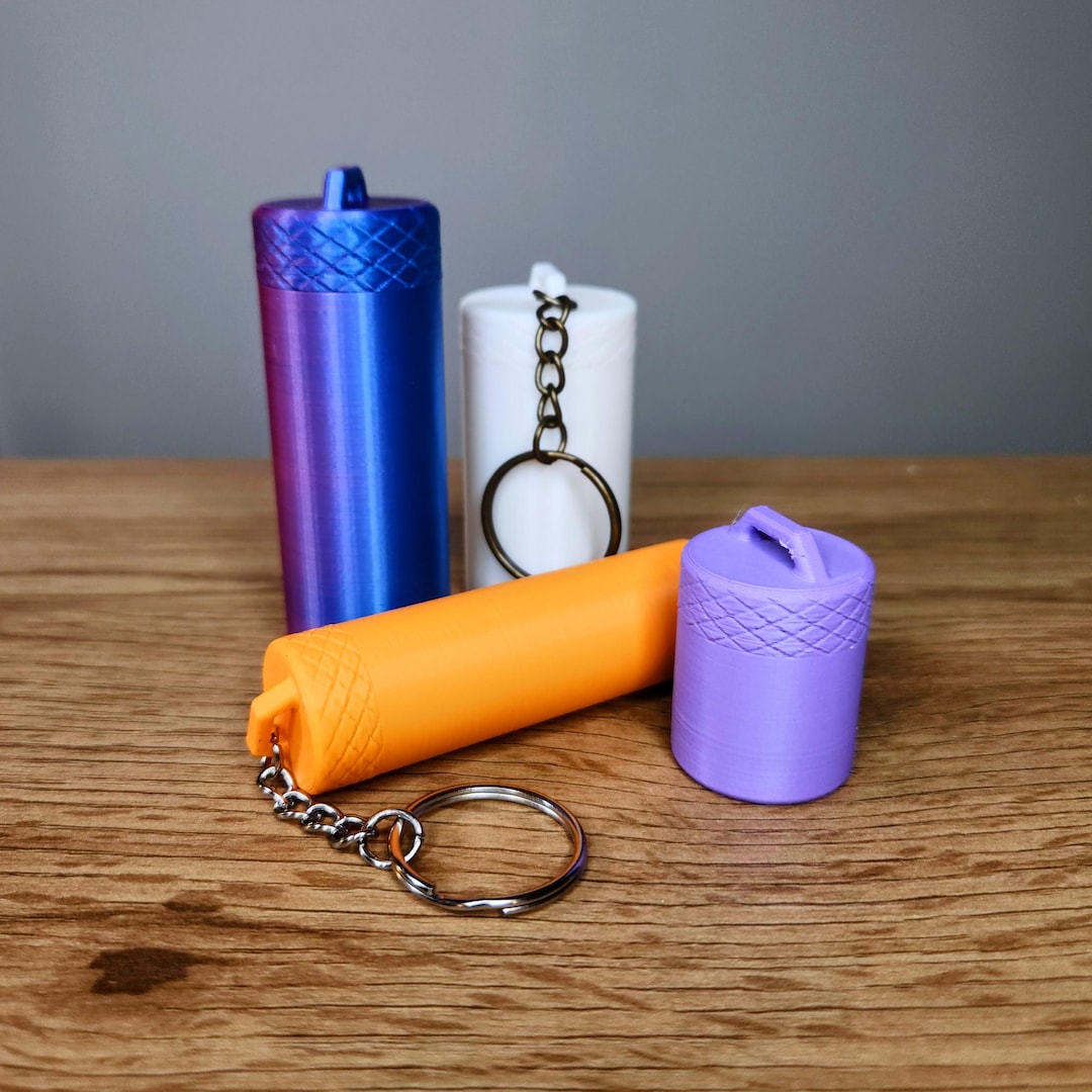 Keychain/bag Charm Capsules Stylish & Functional 3d-printed Storage ...