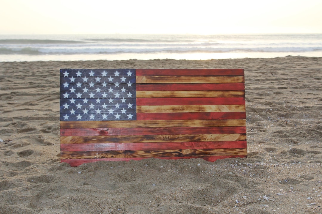 Wood American Flag, Rustic Flag, Wood Flag, Rustic Wall Decor, Wood ...