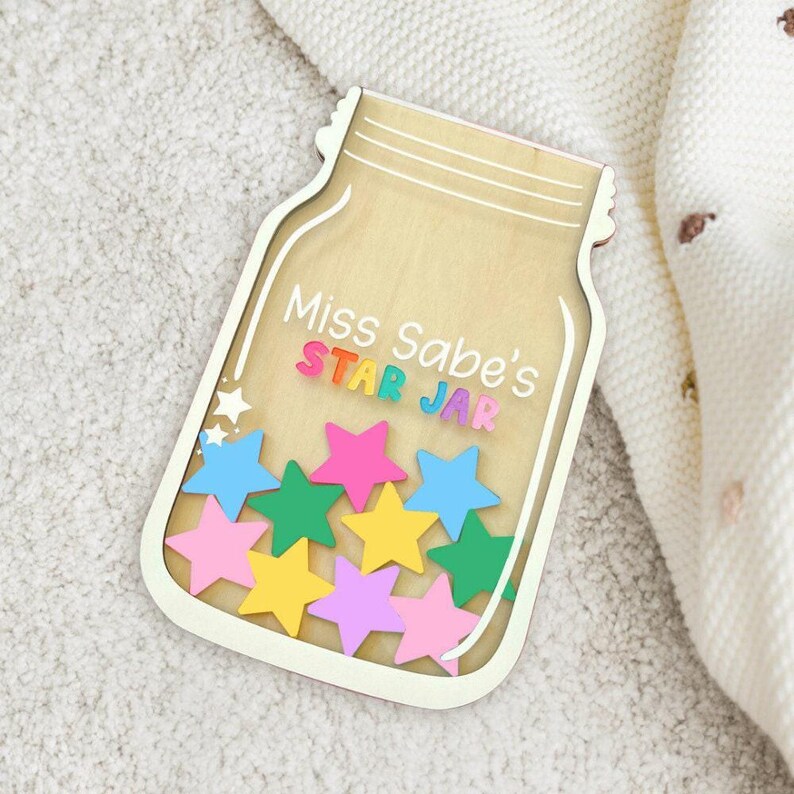 Positive Behavior Chart for Classroom, Stars Reward Jar for Kids ...