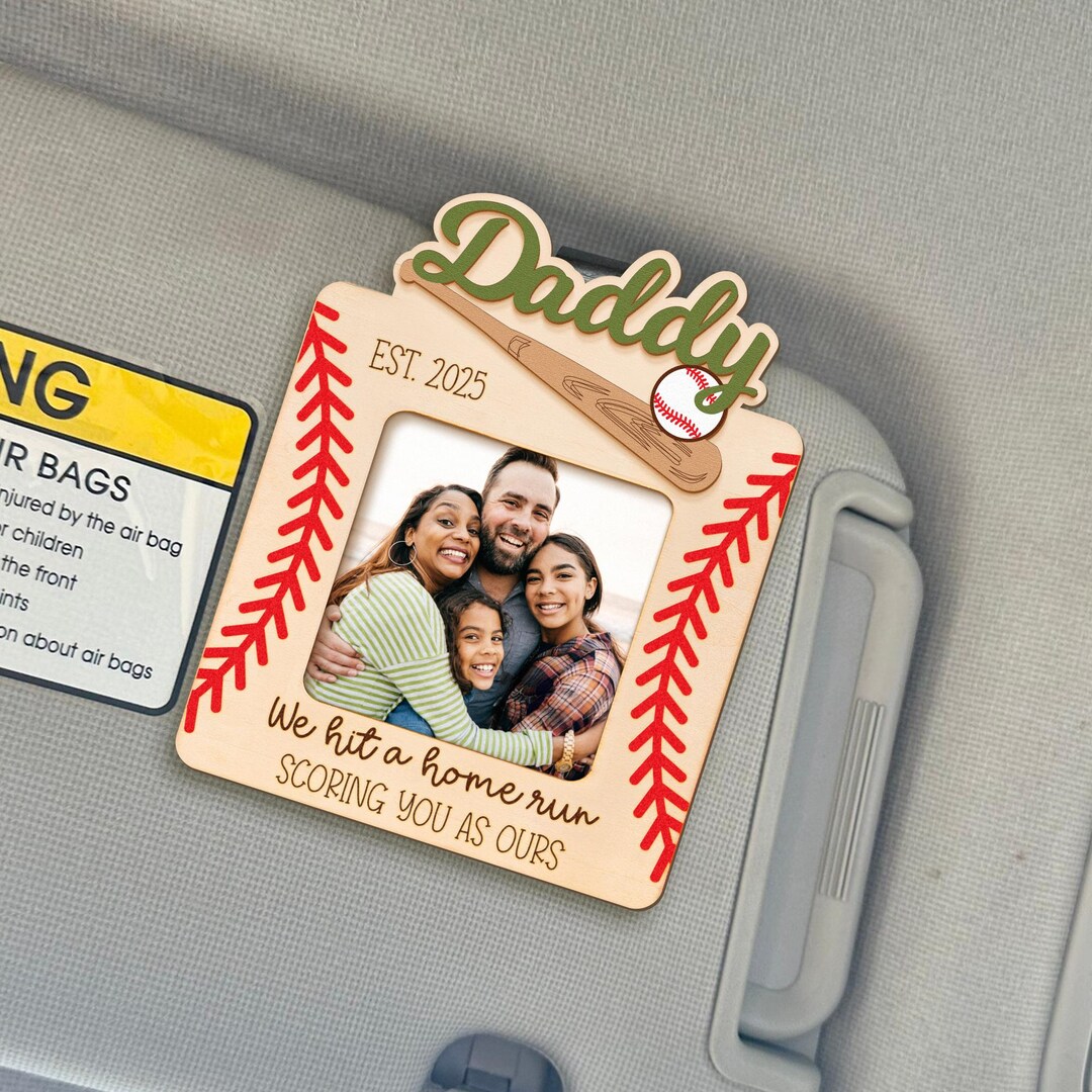 Personalized Car Visor Photo Frame Photo Car Visor Clip, Fathers Day ...