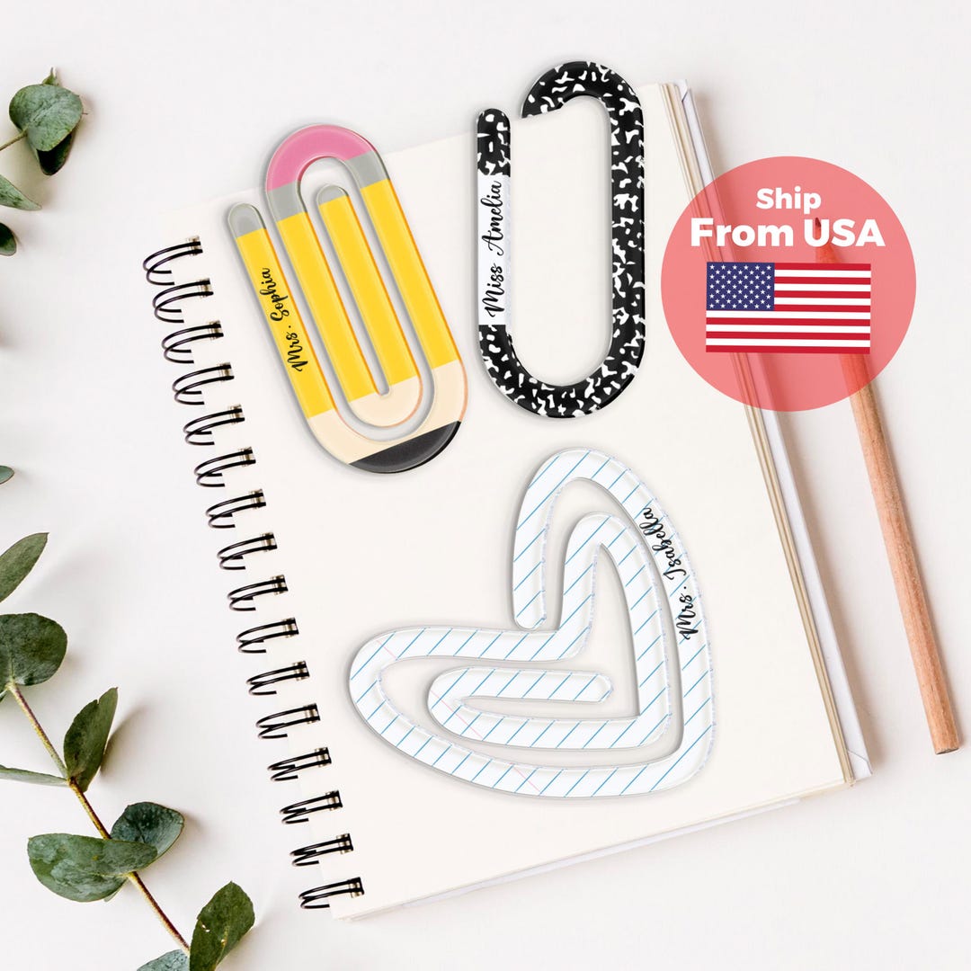 Personalized Jumbo Paper Clip, Teacher Appreciation Gift, Teacher Gift ...