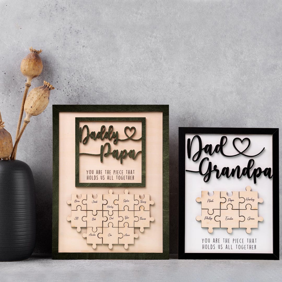 Personalized Fathers Day Puzzle Sign, Custom Father's Day Gift, Custom ...