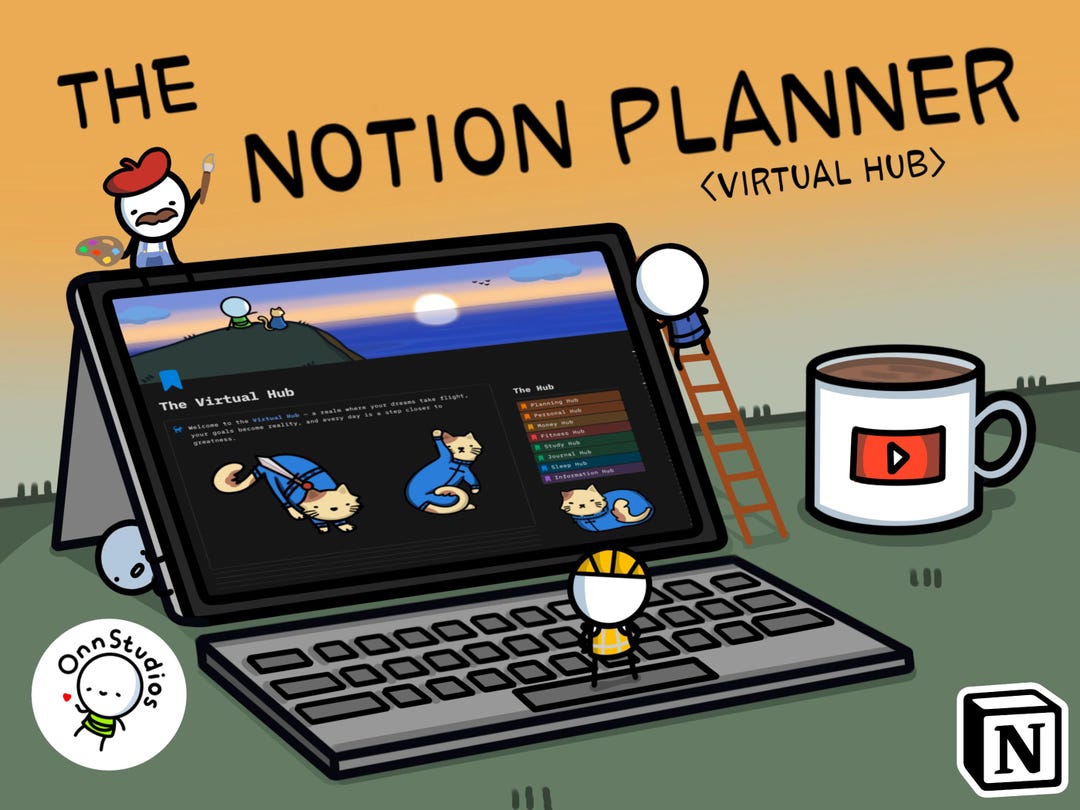 2025 Notion Planner (virtual Hub) | Aesthetic Digital Organizer ...