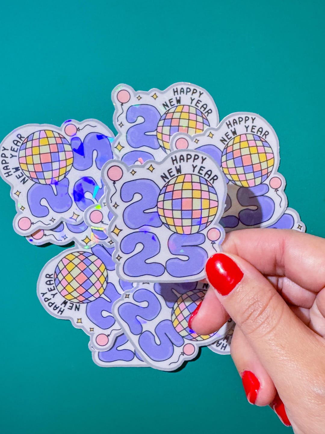 2025 Happy New Year 2025 Cute Vinyl Sticker, Aesthetically Pleasing, Sticker for Planners ...