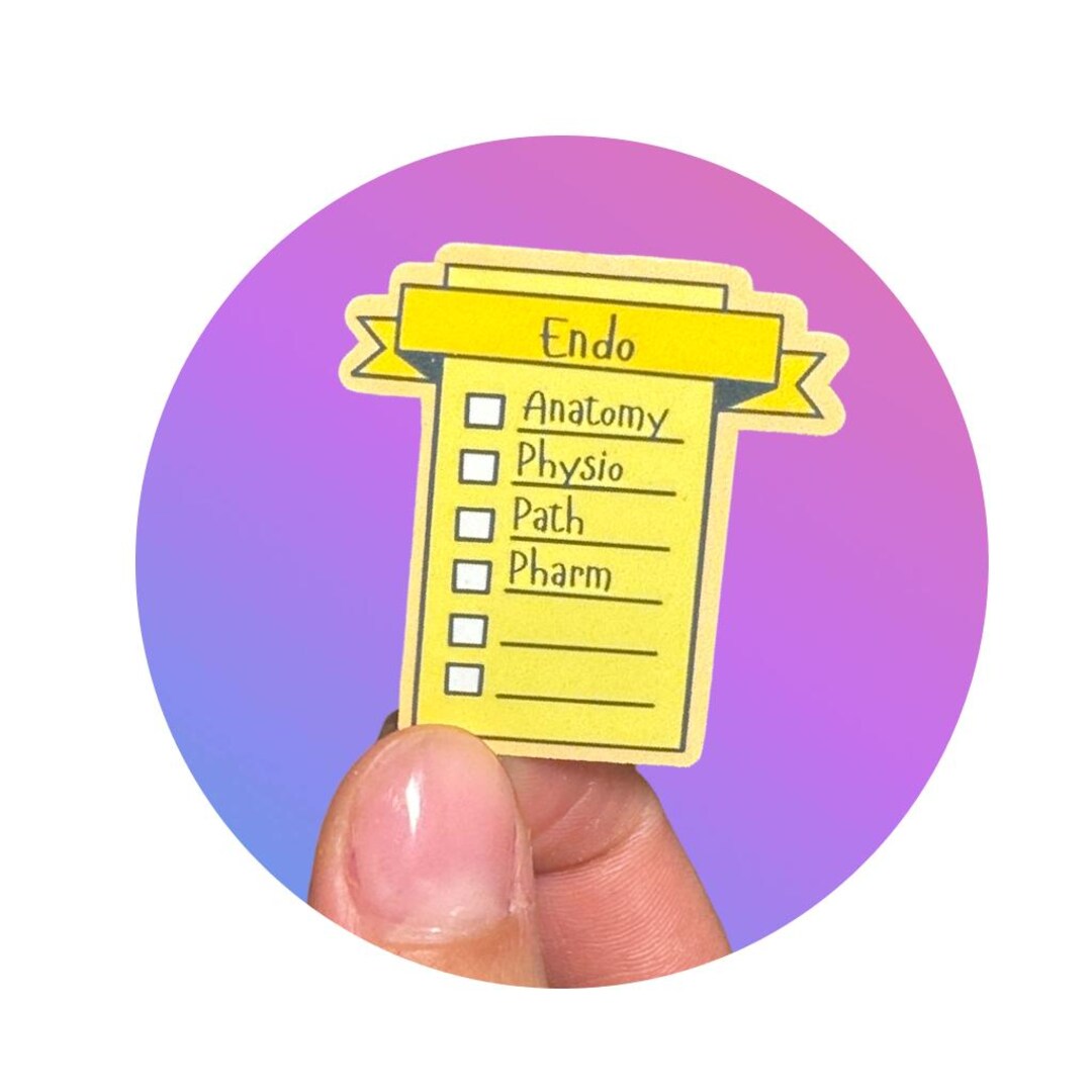 Med School Sticker for Endo- Vinyl Stickers With Bullets for Physio ...