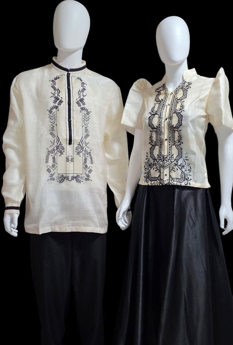 Couple Filipiniana Top and Barong Tagalog (top Only / Sold Separately ...