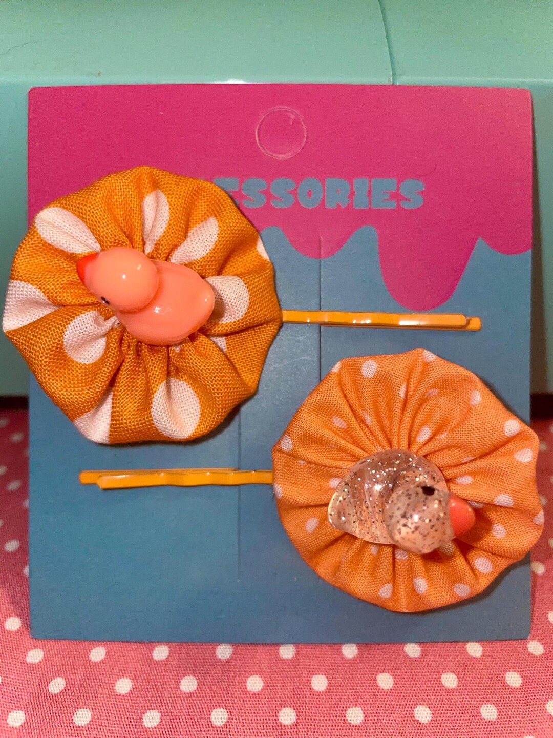 Yoyo Puff Cruise Duck Bobby Pin Pair - Etsy
