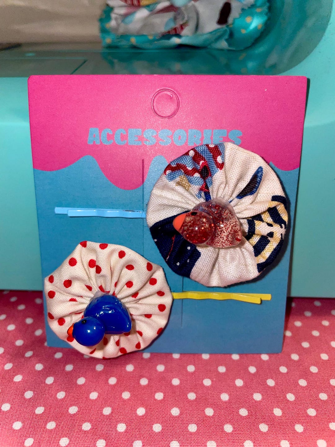Yoyo Puff Cruise Duck Bobby Pin Pair - Etsy