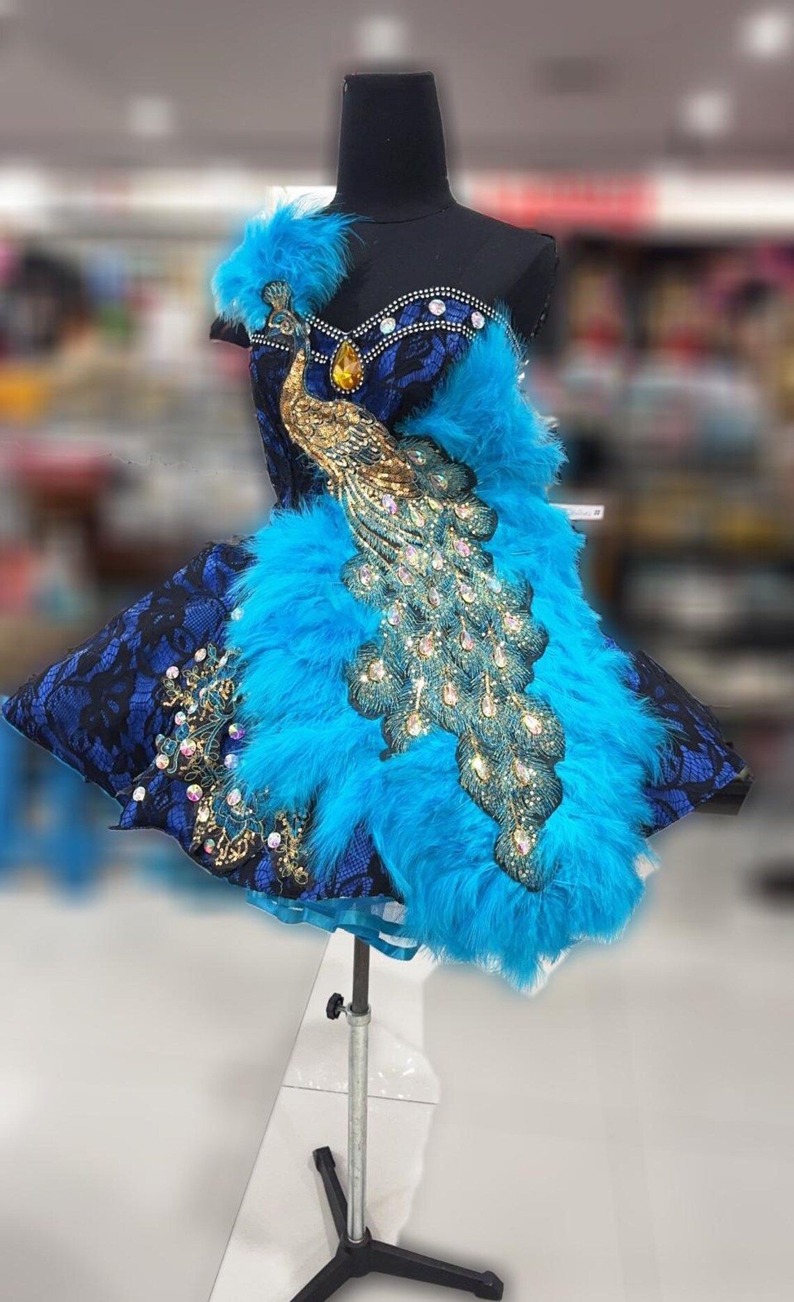 Da Neena M077 Showgirl Vegas Pageant Burlesque Feather Peacock Dance ...