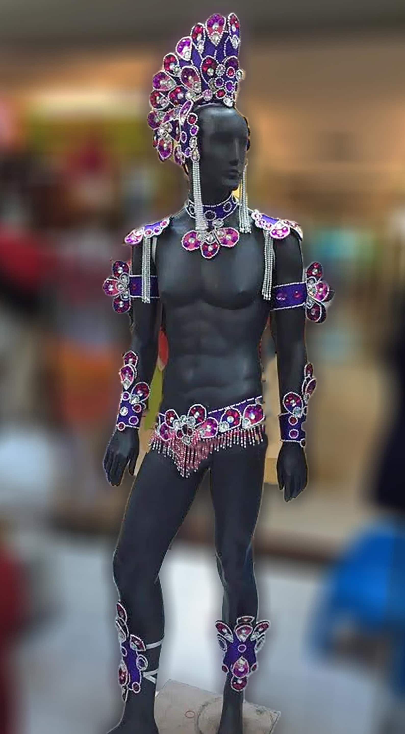 Da Neena C0733p Mohawk Indian Warrior Parade Rio Dancer Headdress Men ...