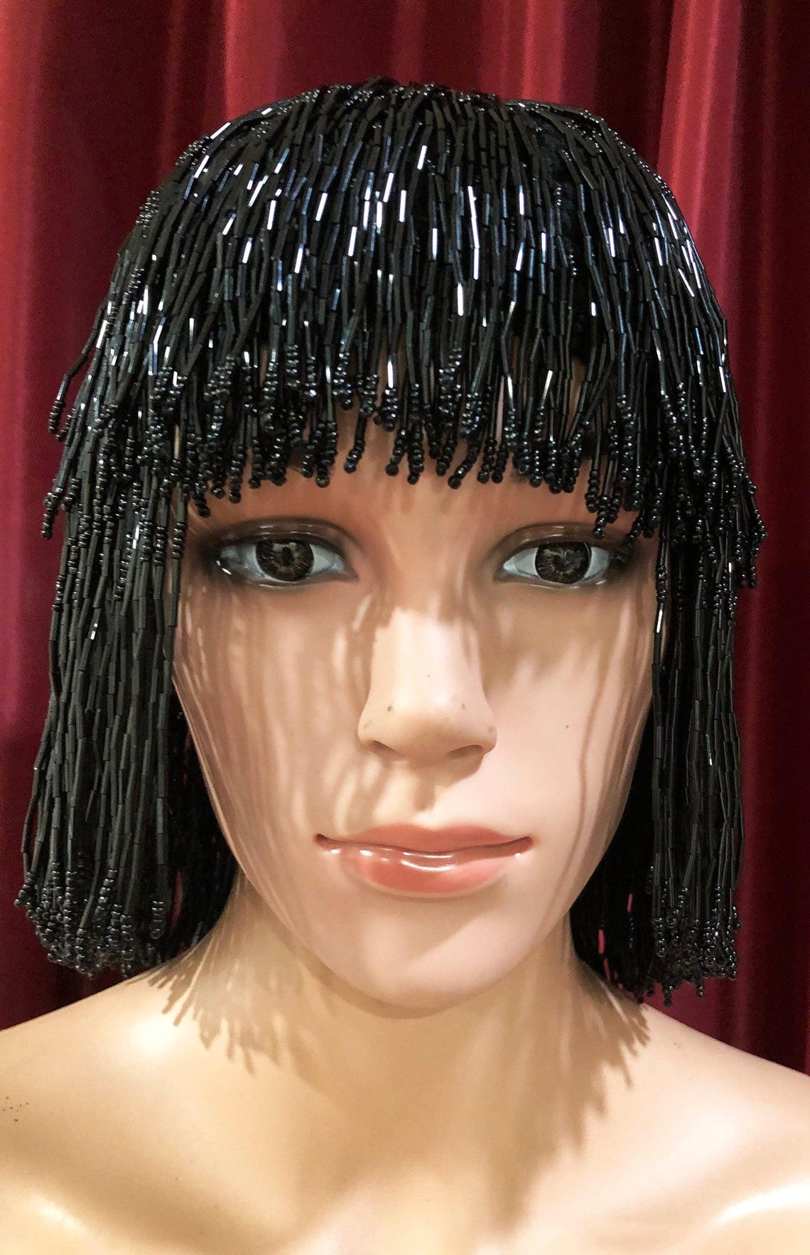 Da Neena Wig Bead Fancy Cher Showgirl Bob Bang Short Hair Beaded Wig - Etsy