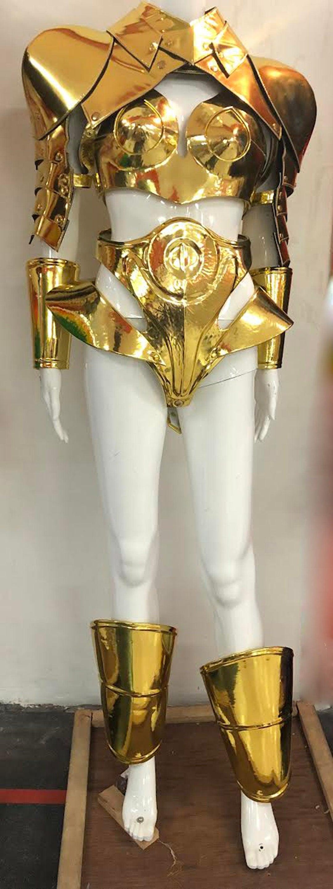 Da Neena M595d Robot Roman Armor Shiny Lady Gaga Vegas Pageant Costume ...