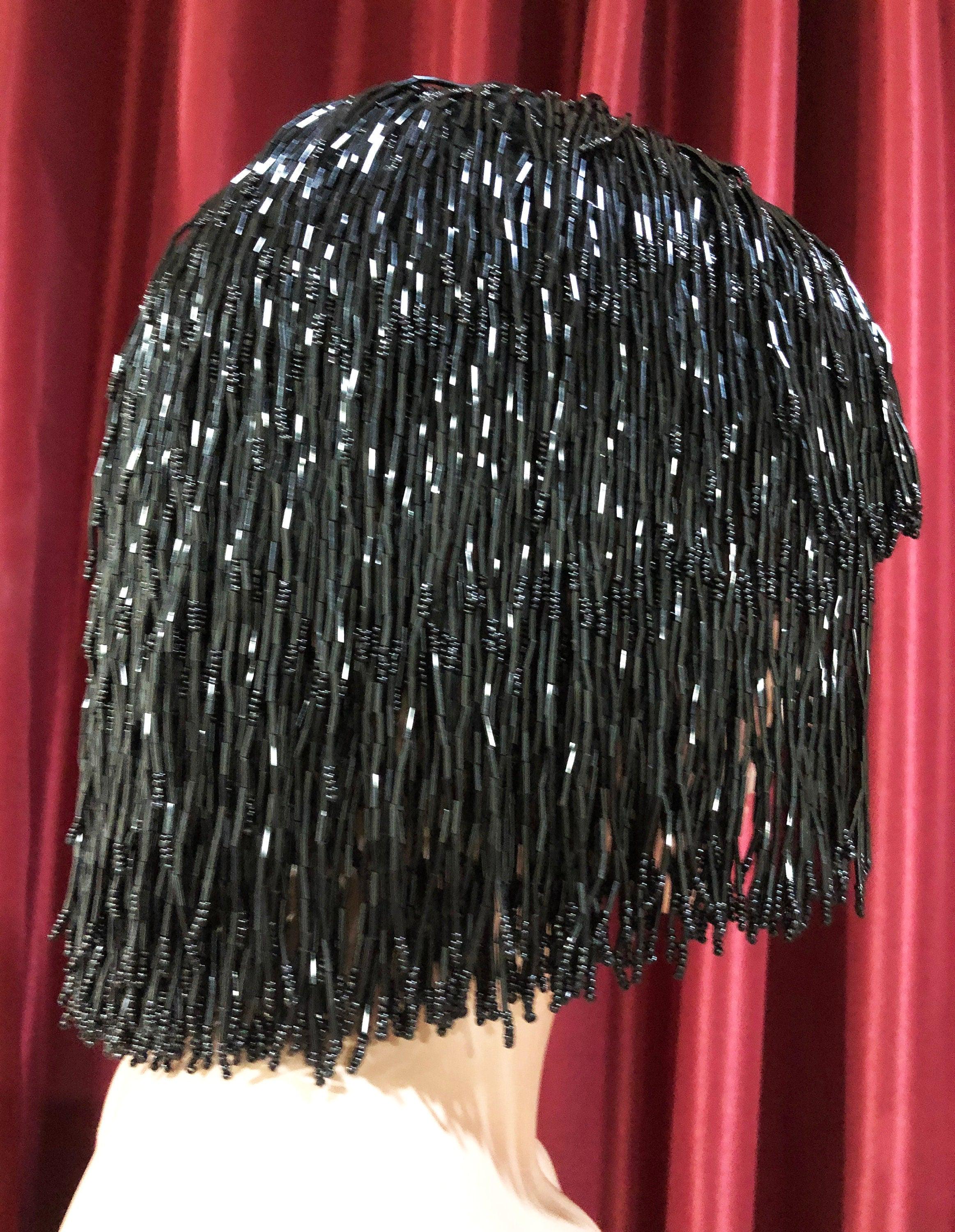 Da Neena Wig Bead Fancy Cher Showgirl Bob Bang Short Hair Beaded Wig - Etsy