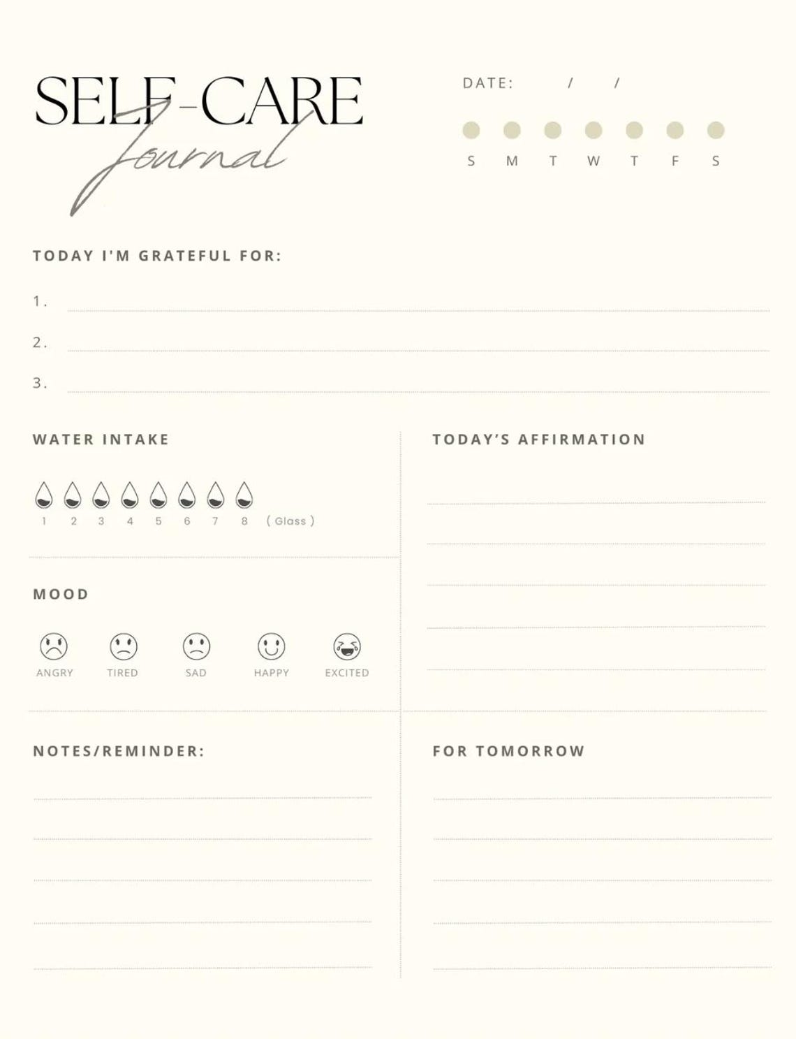 Self Work Journal Prompt Bundle (printable) - Etsy