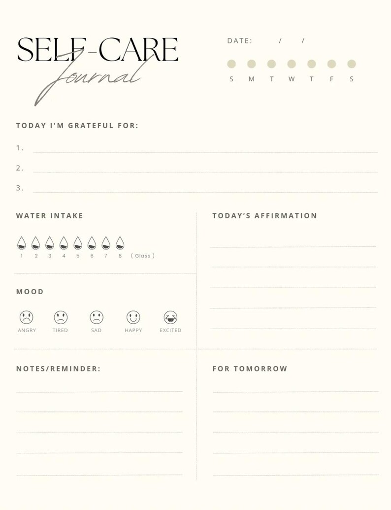 Self Work Journal Prompt Bundle (printable) - Etsy