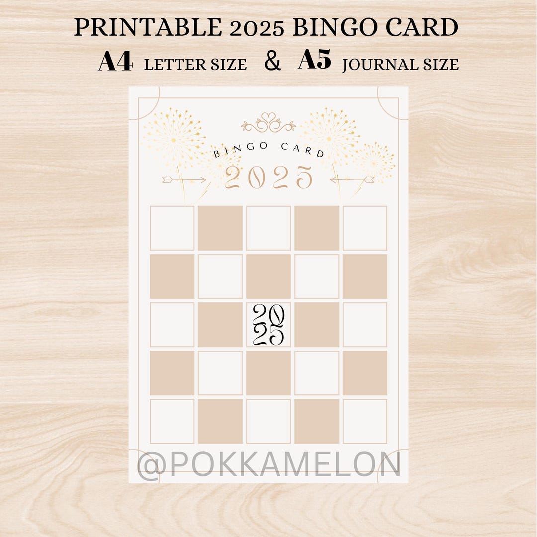 2025 Bingo Template 2025 Journal Page PRINTABLE Title Page 2025 Bingo ...
