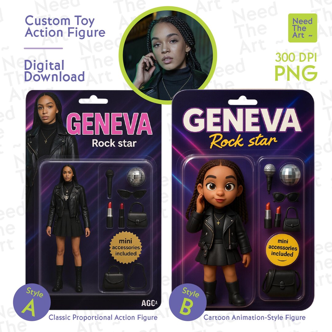 Personalized Action Figure, Custom Digital Toy Art, Toy Box Style ...