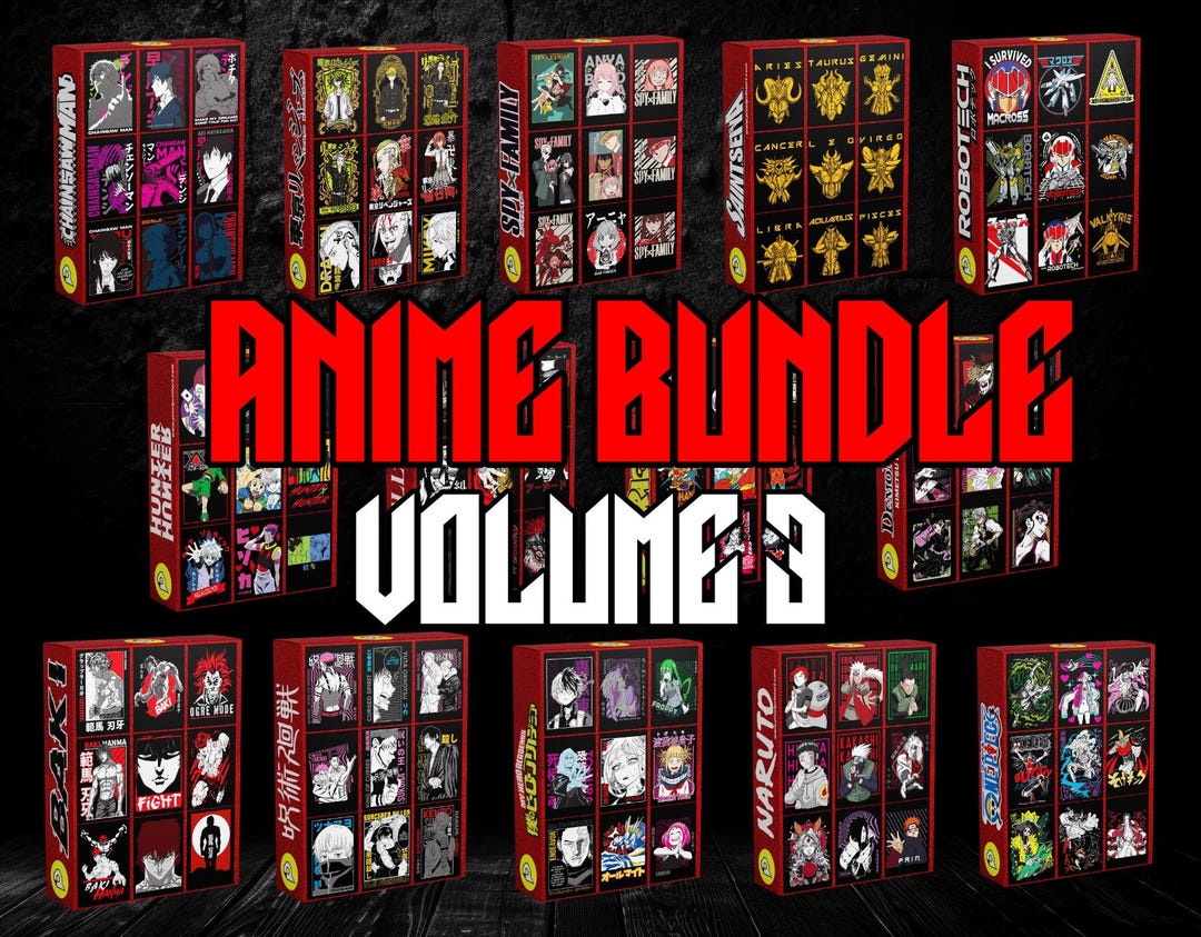 ANIME BUNDLE V3 Premium Quality Anime Design Bundle, Anime Streetwear ...