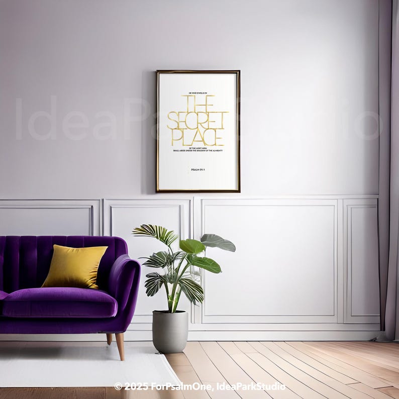 Psalm 91 Word Poster: the Secret Place, Biblical Religious Gift for New ...