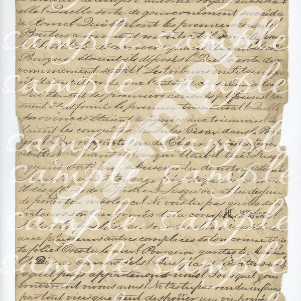 French Script Paper - Etsy