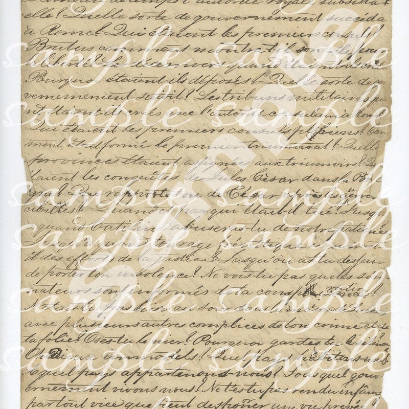 French Script Paper - Etsy