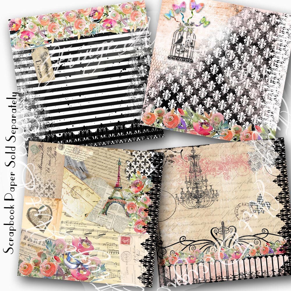 French Set of 4 Printable Envelope Pockets and Inserts Bella Paris ...