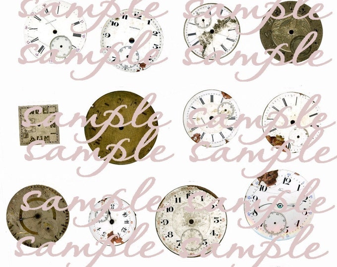 Vintage Antique Watch Faces Digital Instant Download for | Etsy