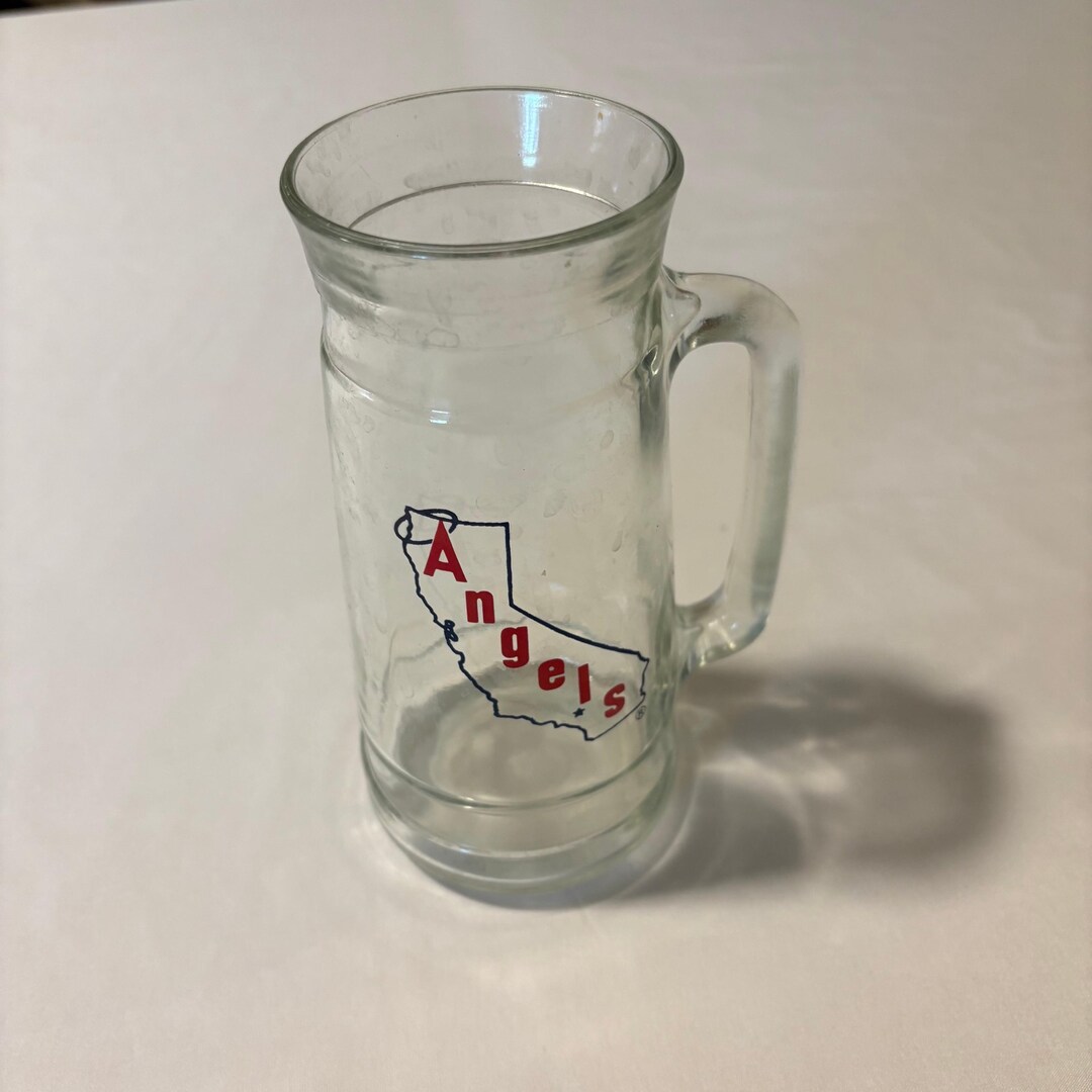 Vintage California Angels Beer Mug Glass 6" MLB Baseball Mug W/ State ...