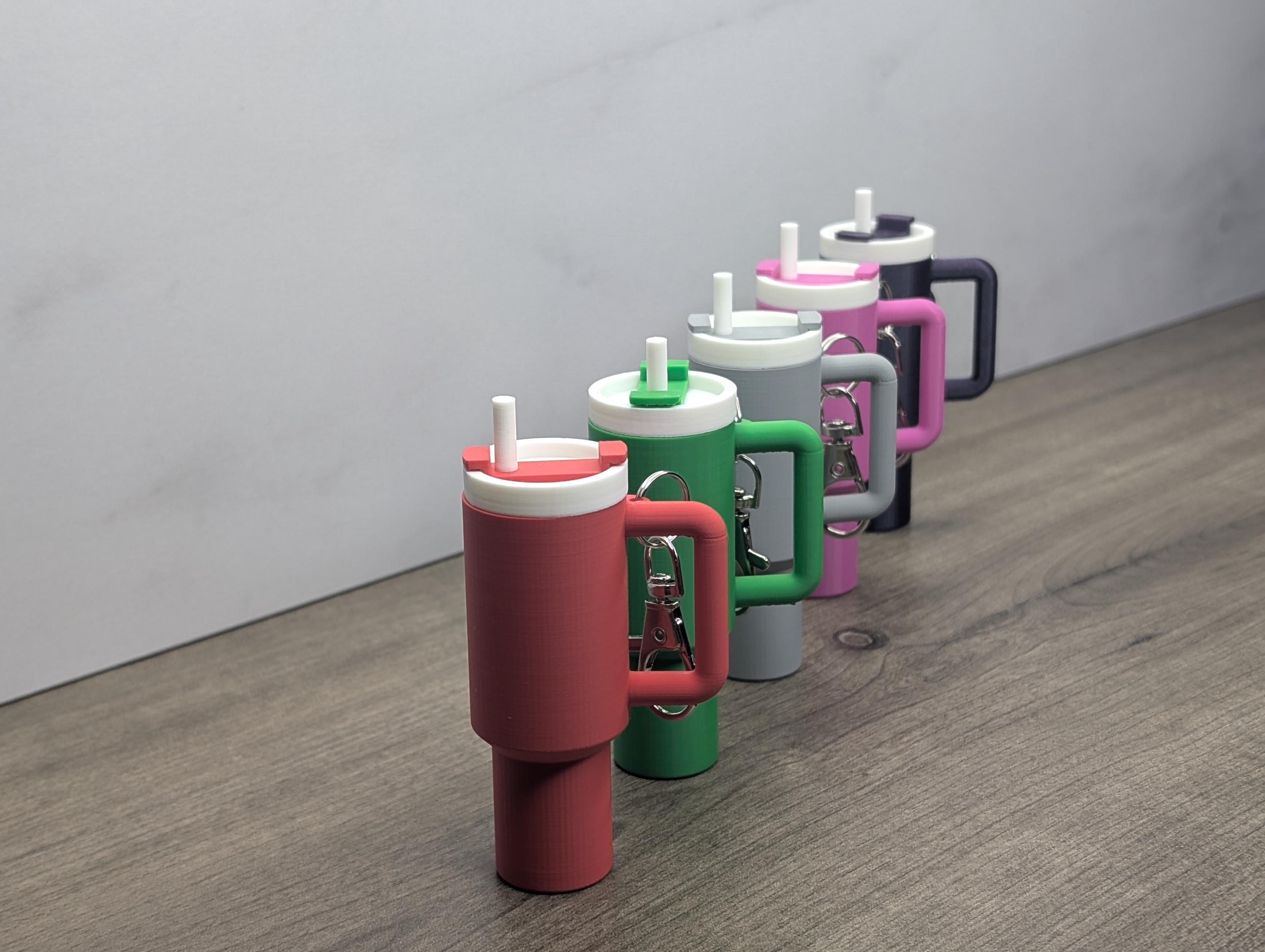 3D Printed Mini Stanley Inspired Tumbler Keychain With Removable Lid ...