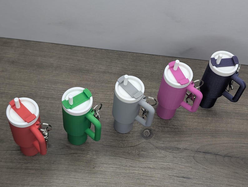 3D Printed Mini Stanley Inspired Tumbler Keychain With Removable Lid ...