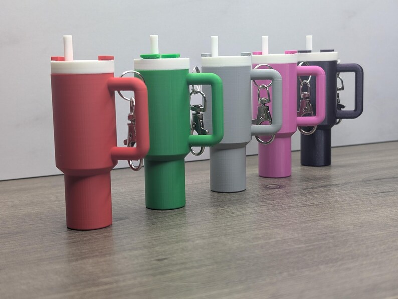 3D Printed Mini Stanley Inspired Tumbler Keychain With Removable Lid ...