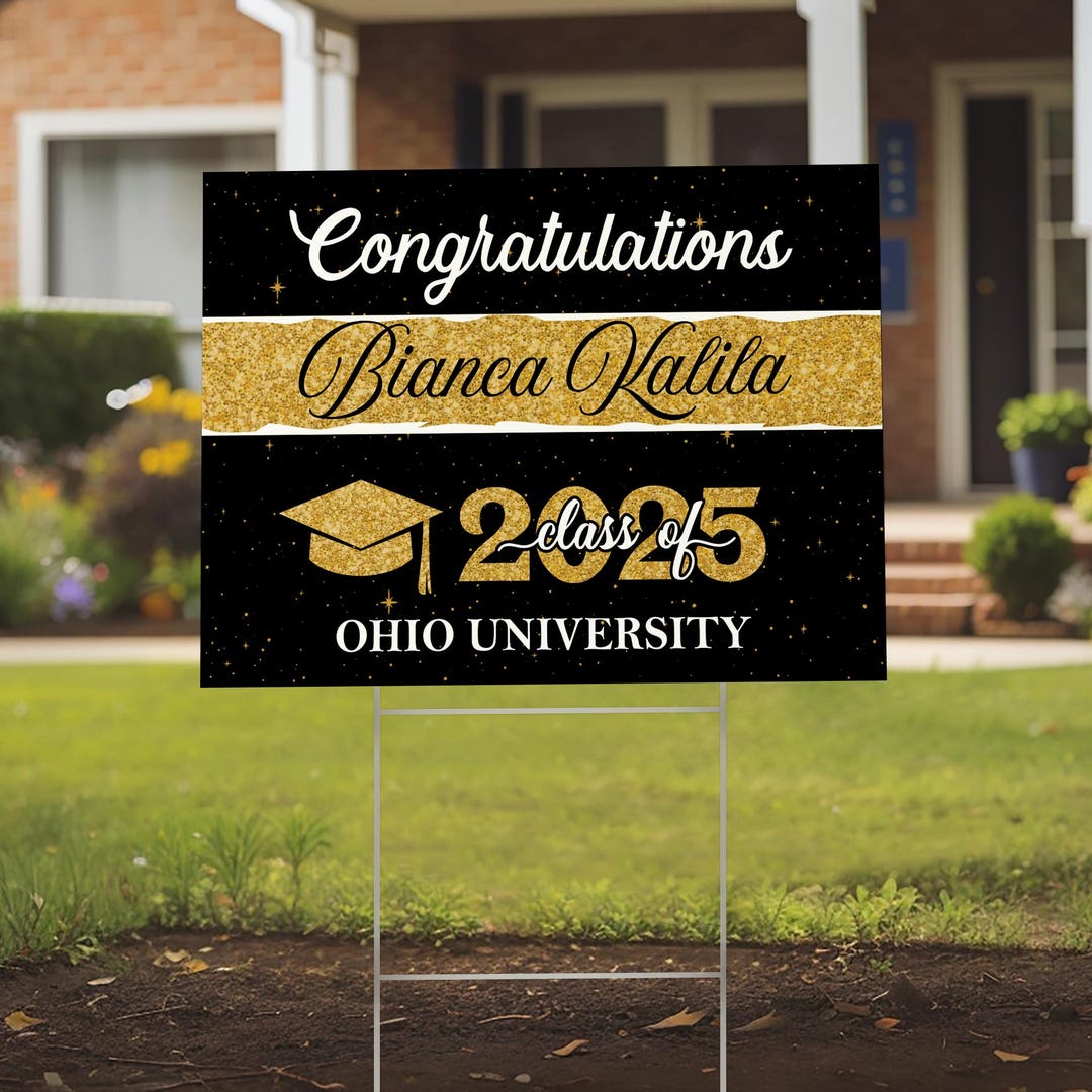 Custom Graduation Yard Sign 2025: Personalized Senior Celebration - Etsy