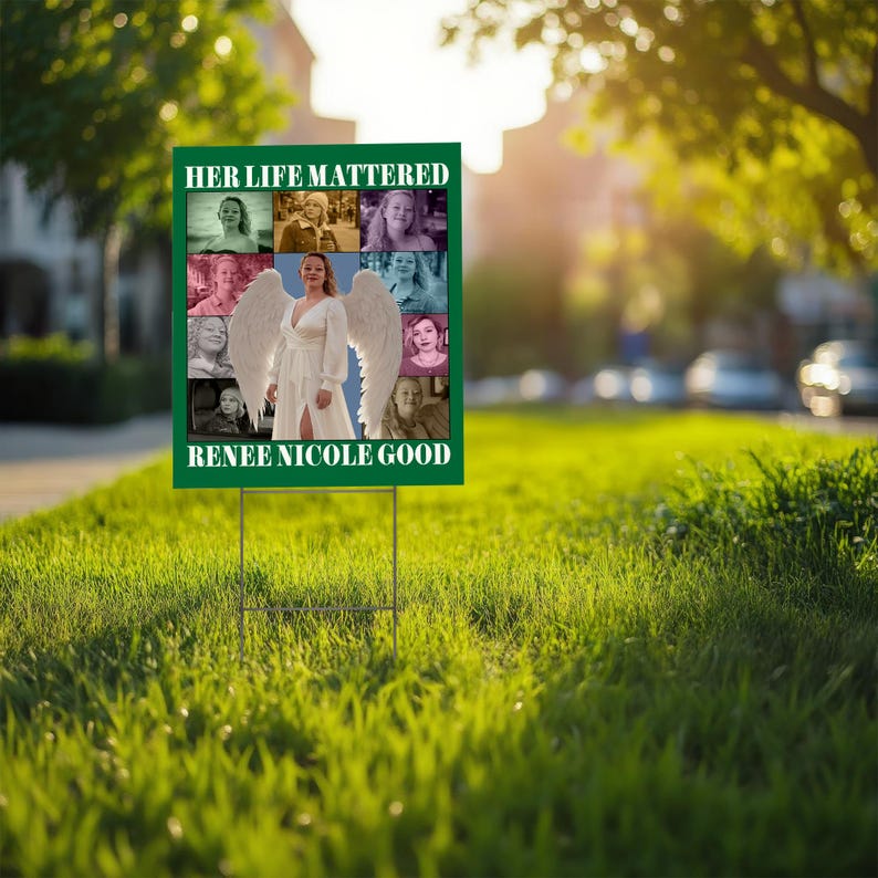 Justice for Renee Nicole Good Yard Sign, Double-sided Memorial Sign - Etsy
