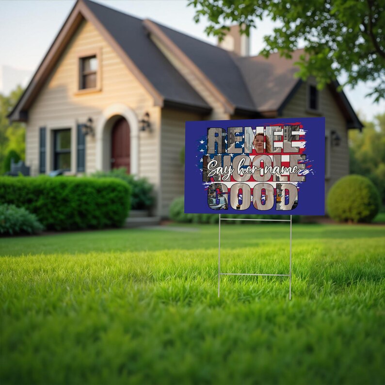 Justice for Renee Nicole Good Yard Sign, Double-sided Memorial Sign - Etsy