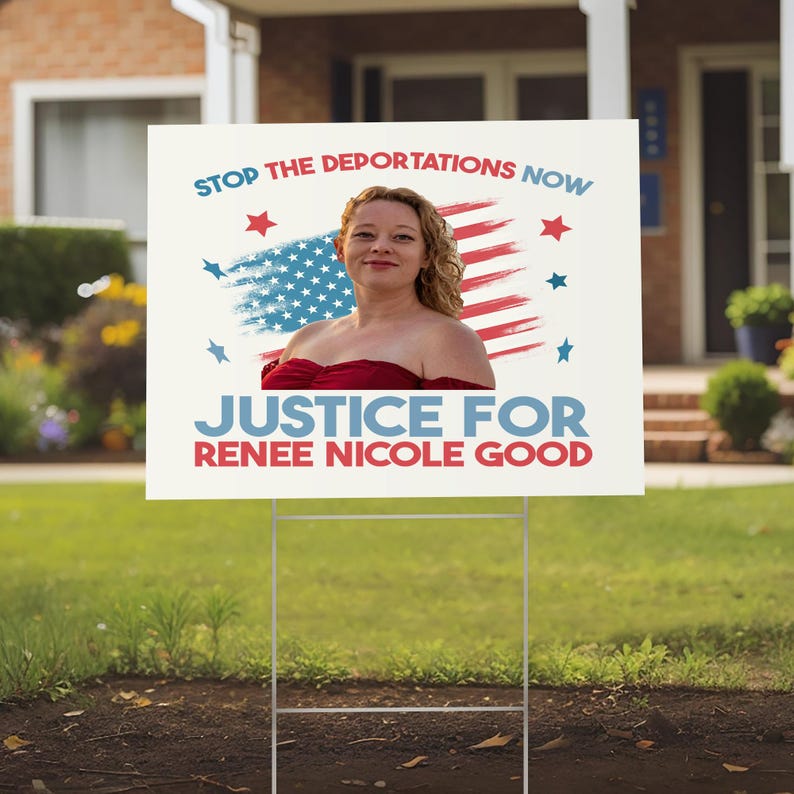 Justice for Renee Nicole Good Yard Sign, Double-sided Memorial Sign - Etsy