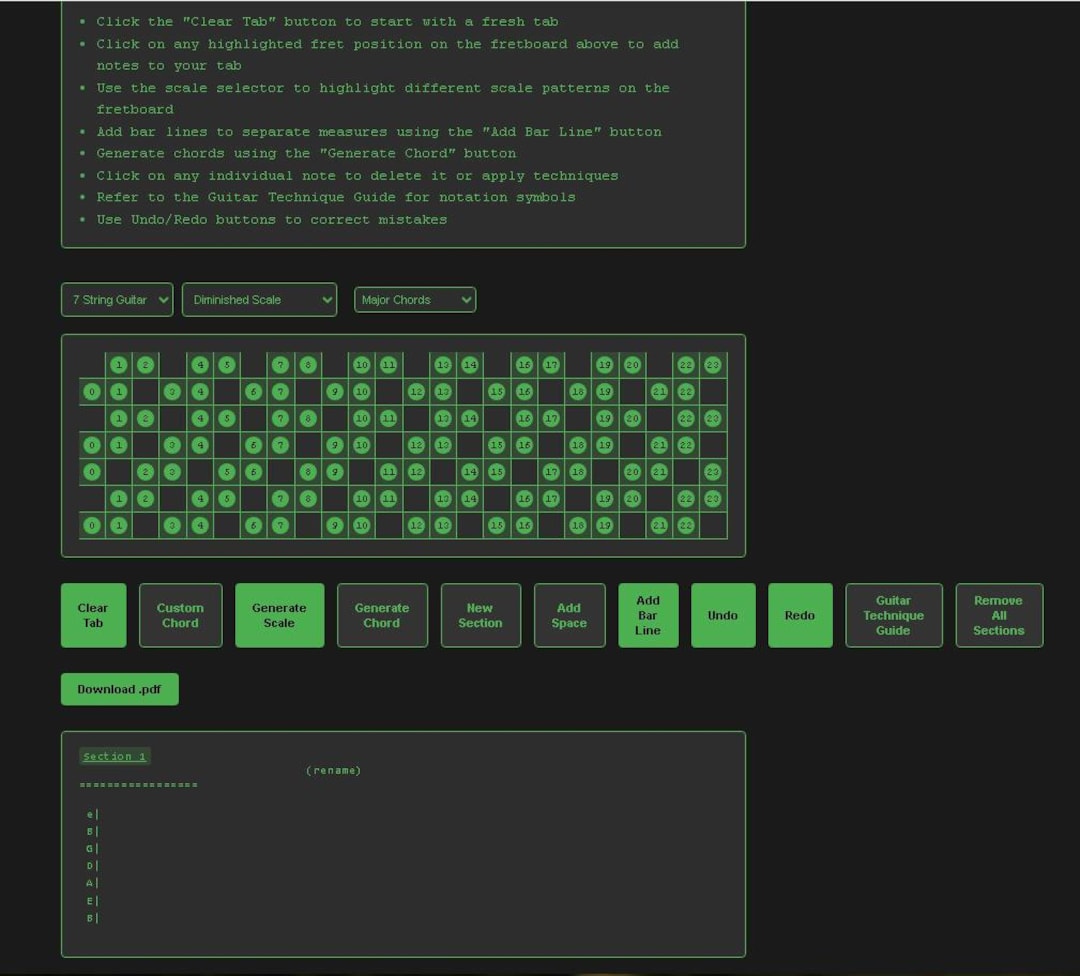 Guitar Tab Generator/creator - Etsy
