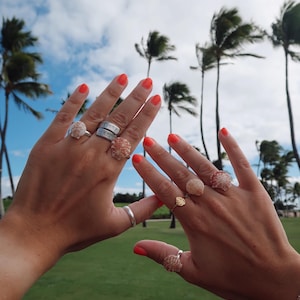 Hawaiian Shell Rings, Handmade Ocean Jewelry, Silver Rings, Gifts for ...