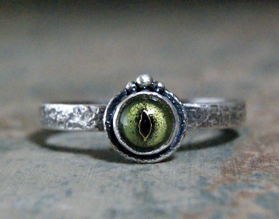 Frog Eyeball Ring Sterling Silver Goth Style Funky Unique Halloween ...