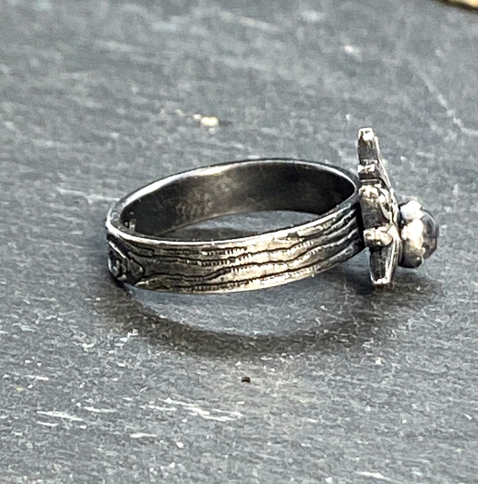 Moonstone Spider Ring in Sterling Silver Halloween Jewelry - Etsy