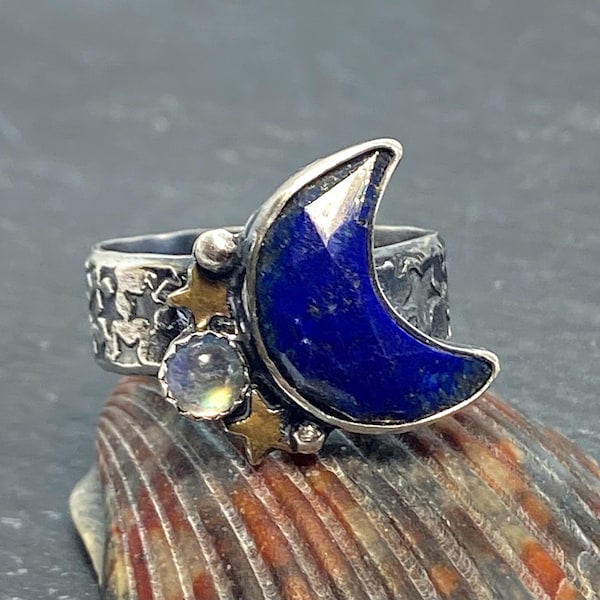 Moon Ring - Etsy