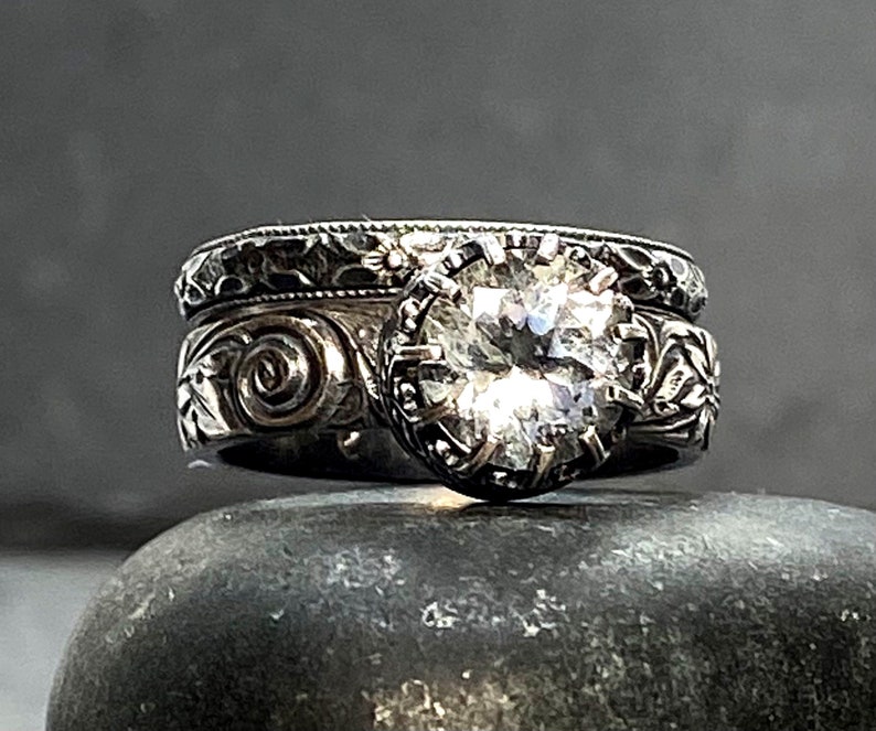 Goshenite Gemstone Engagement Ring Unique Crystal Quartz - Etsy