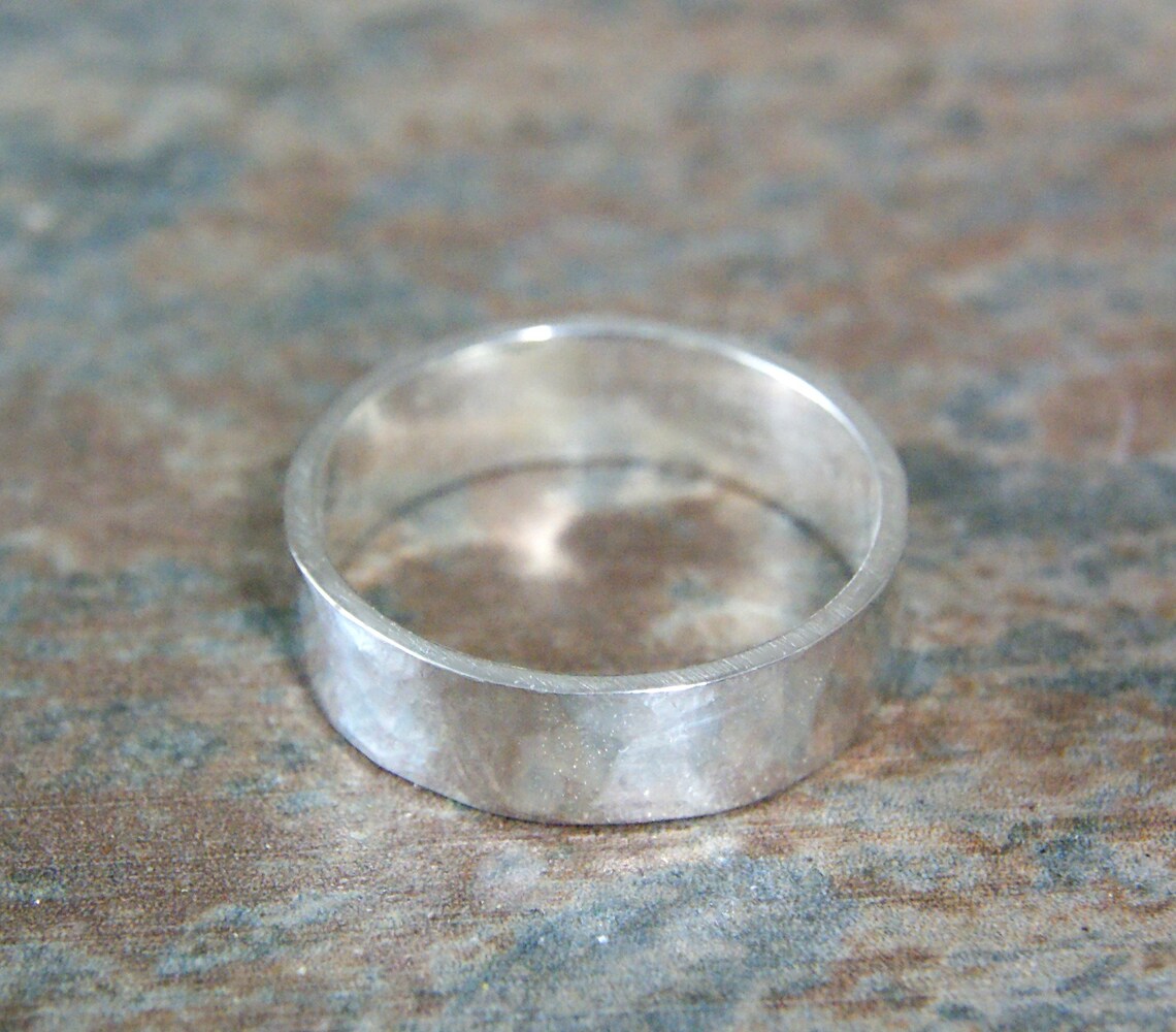 Sterling Silver Wedding Band Two Ring Set Custom Made Silver - Etsy