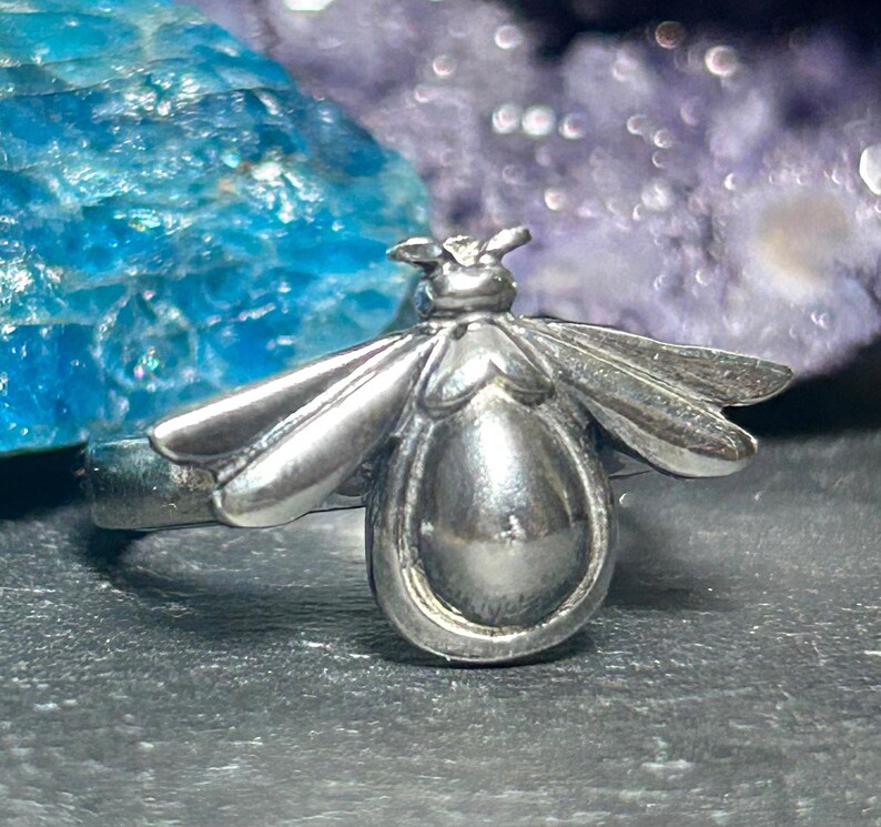 Firefly Ring in Sterling Silver Unique Custom Bug Jewelry - Etsy