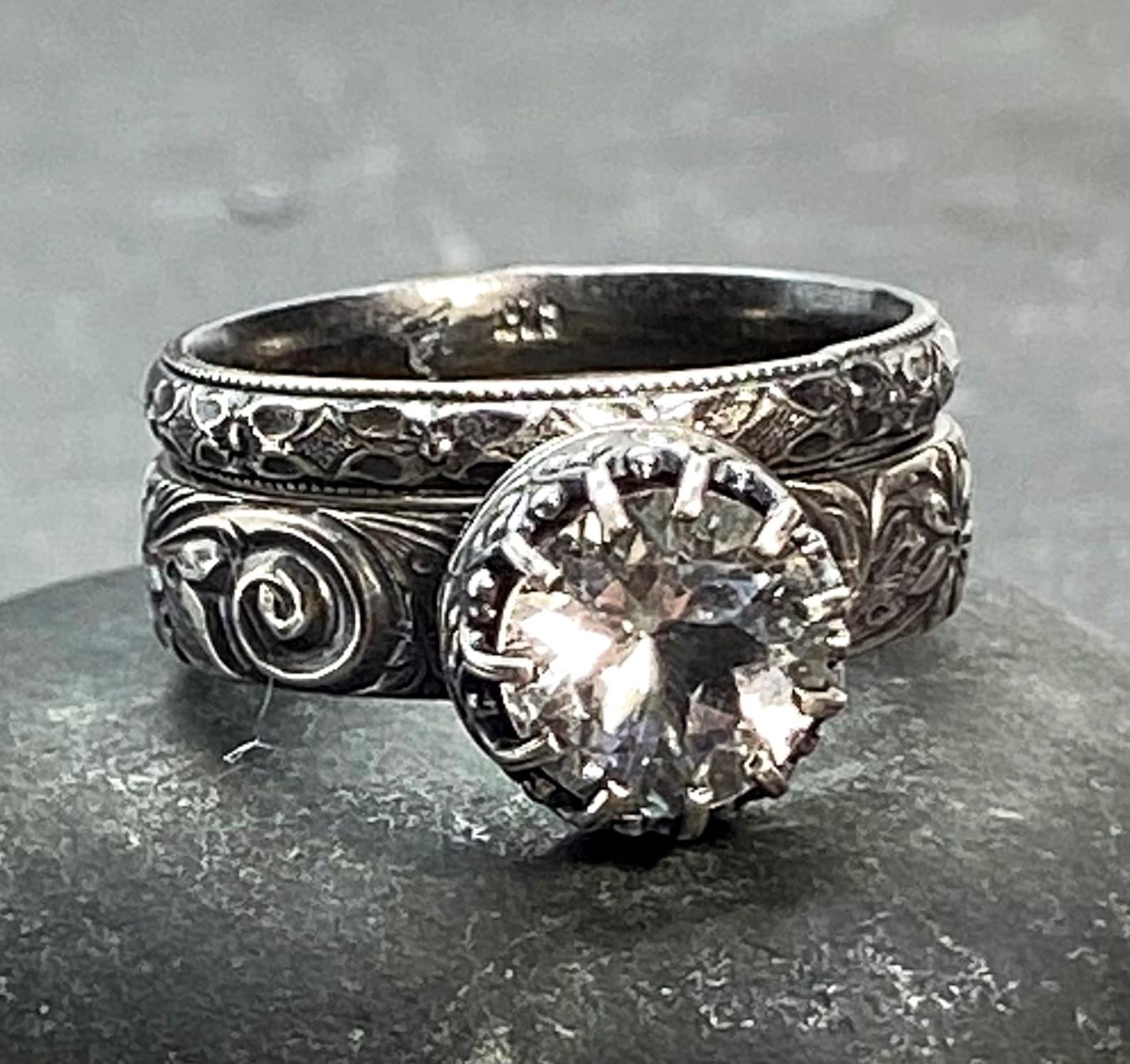 Goshenite Gemstone Engagement Ring Unique Crystal Quartz - Etsy