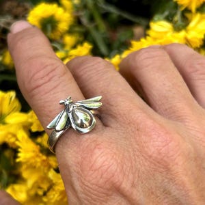 Firefly Ring in Sterling Silver Unique Custom Bug Jewelry - Etsy