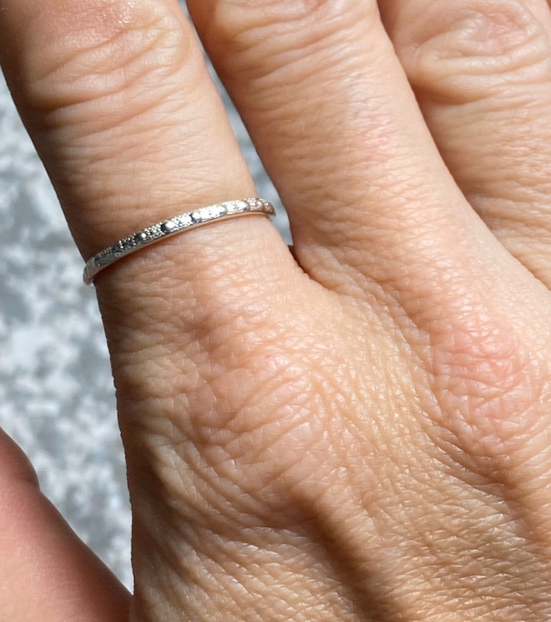 Ultra Thin Sterling Silver Stackable Ring Minimalist Jewelry - Etsy