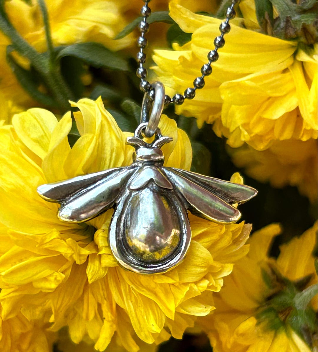 Firefly Necklace in Sterling Silver Unique Custom Bug Jewelry - Etsy