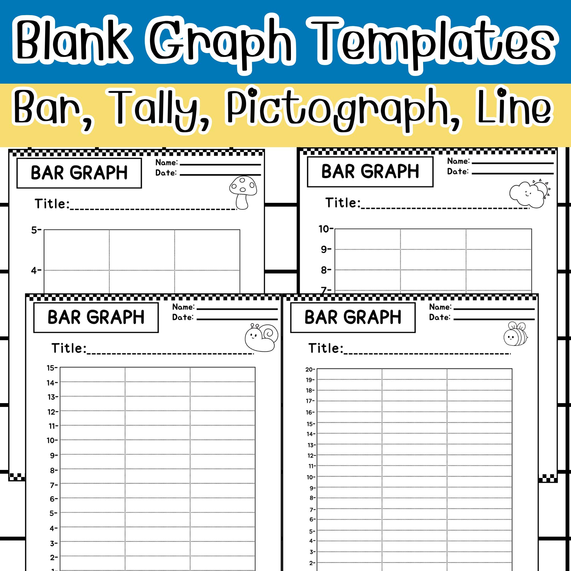 Blank Graph Templates for Kids: Bar, Line, Tally and Pictograph ...