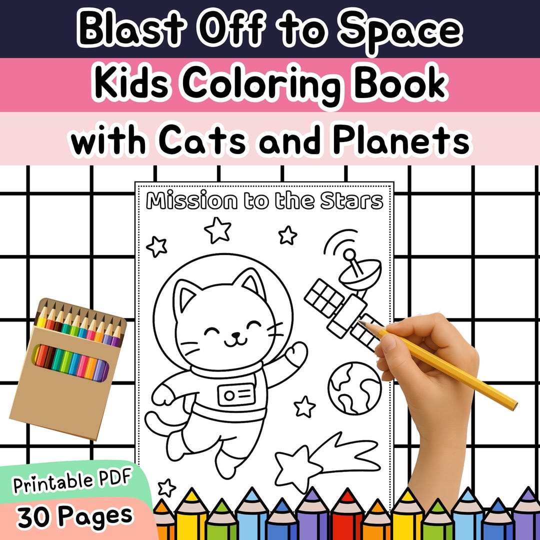 Blast off to Space Coloring Pages | Printable Space Coloring Book for ...