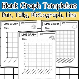 Blank Graph Templates for Kids: Bar, Line, Tally and Pictograph ...
